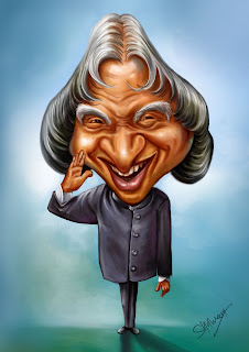 Creative Artist. Shameem : Dr.APJ.Abdul Kalam caricature