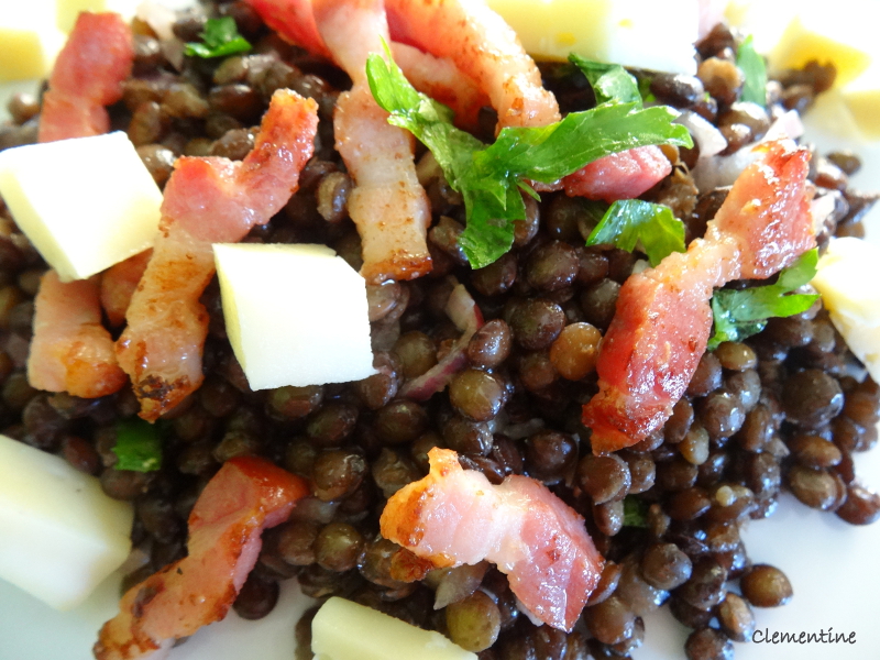 Le blog de Clementine: Salade de lentilles vertes au Saint-Nectaire