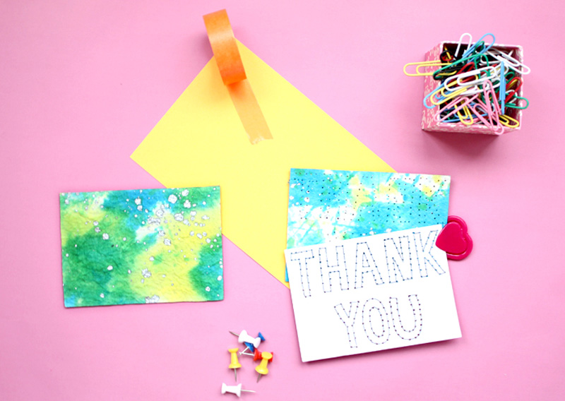 DIY String Art Thank You Notecards - Little White Socks