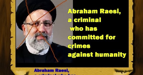 Abraham Raisi, en brottsling som har begått brott mot mänskligheten ...