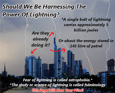 A single bolt of lightning contains 10 billion joules that s enough ...