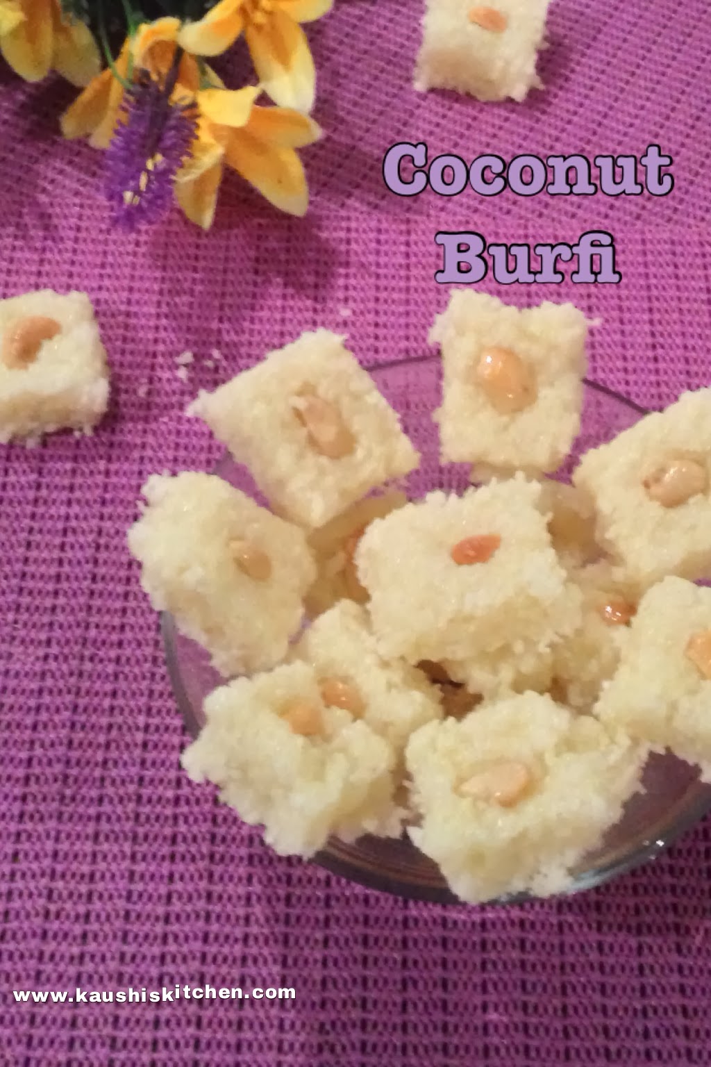 COCONUT BURFI / THENGAI MITTAI