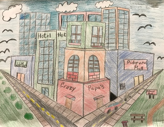 Mrs. Nhu's Oakdale Art Class: 2-Point Perspective Cityscapes