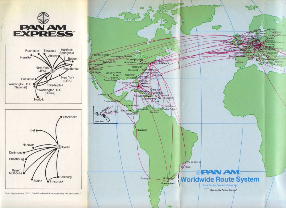 Pan Am Route Map