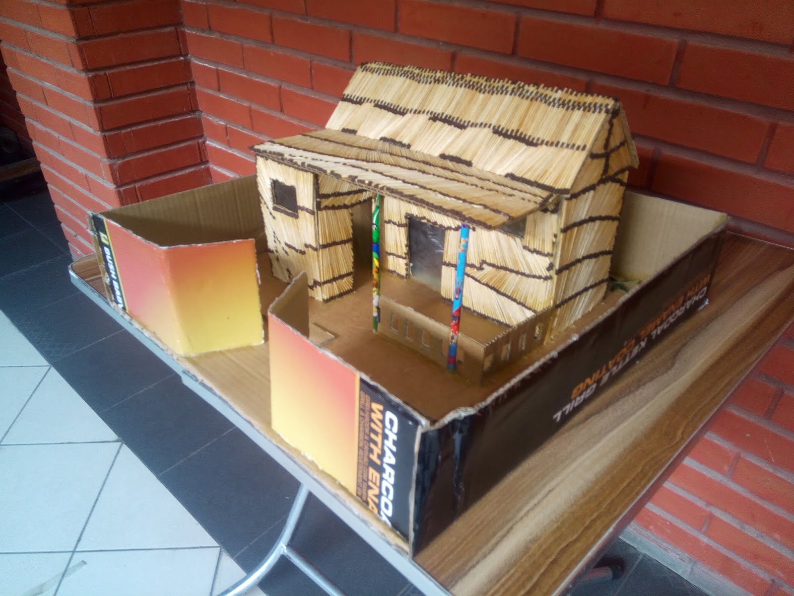 XMABOL KREATIONZ: MATCH STICK ART (3D HOUSE MODELLING)