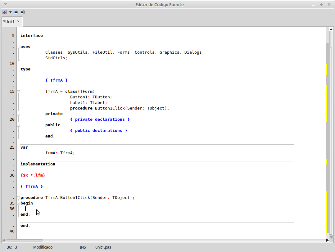 Lazarus, Free Pascal y SQL: Muy breve tutorial para empezar con Lazarus