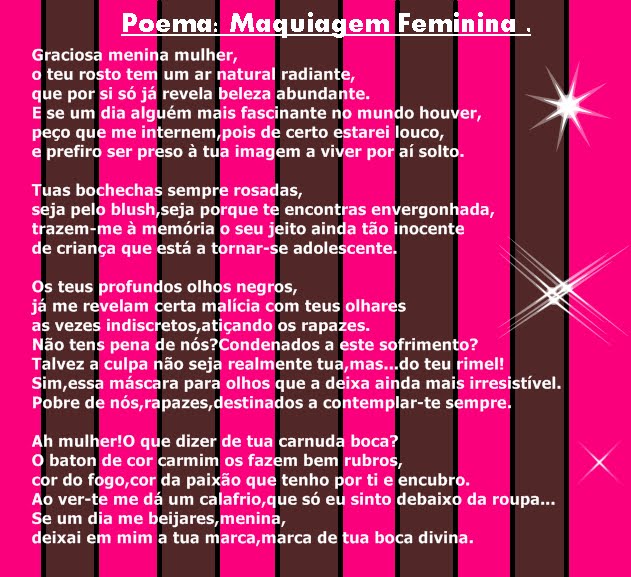 Make up Ana: Poema da Maquiagem kkk.
