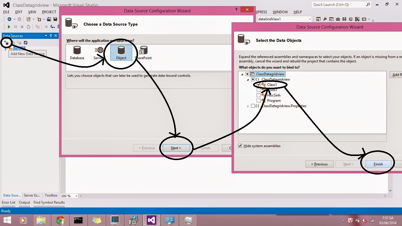Hiển thị một đối tượng lên DatagridView
