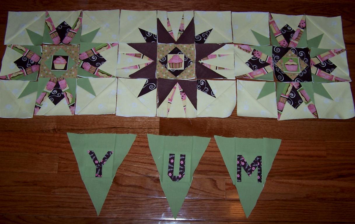 A Cupcake Quilt Block should Look Chocolatey--Don't you think?