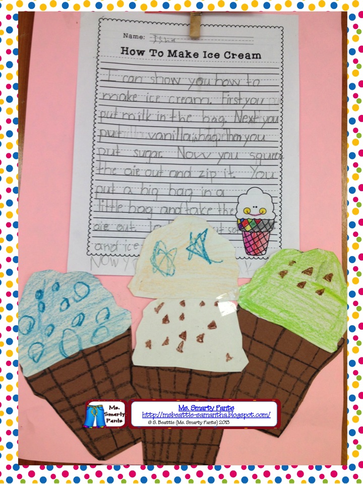 Ms. Smarty Pants : How To Make Ice Cream Writing Common Core