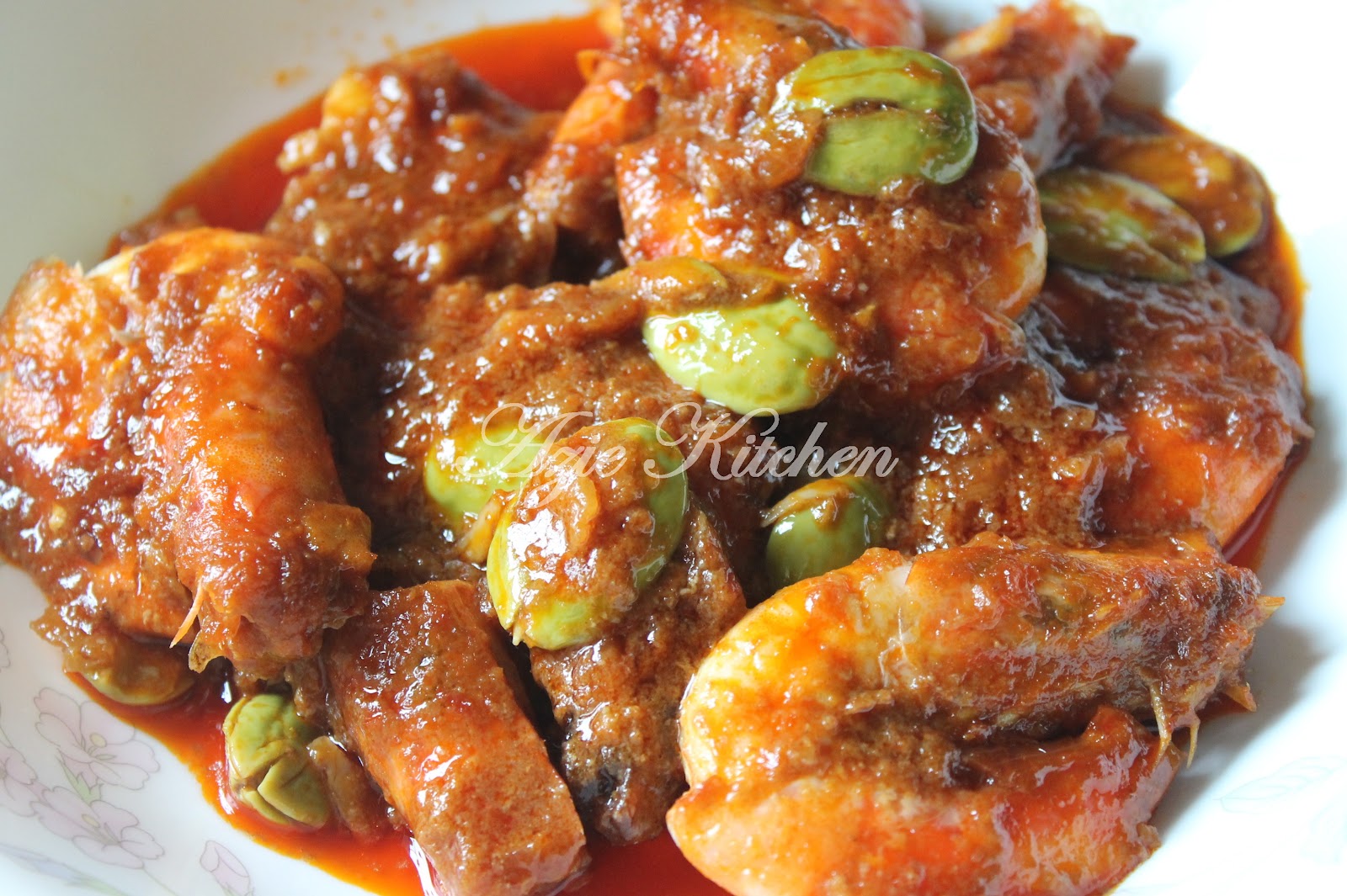 Sambal Udang Dengan Petai - Azie Kitchen