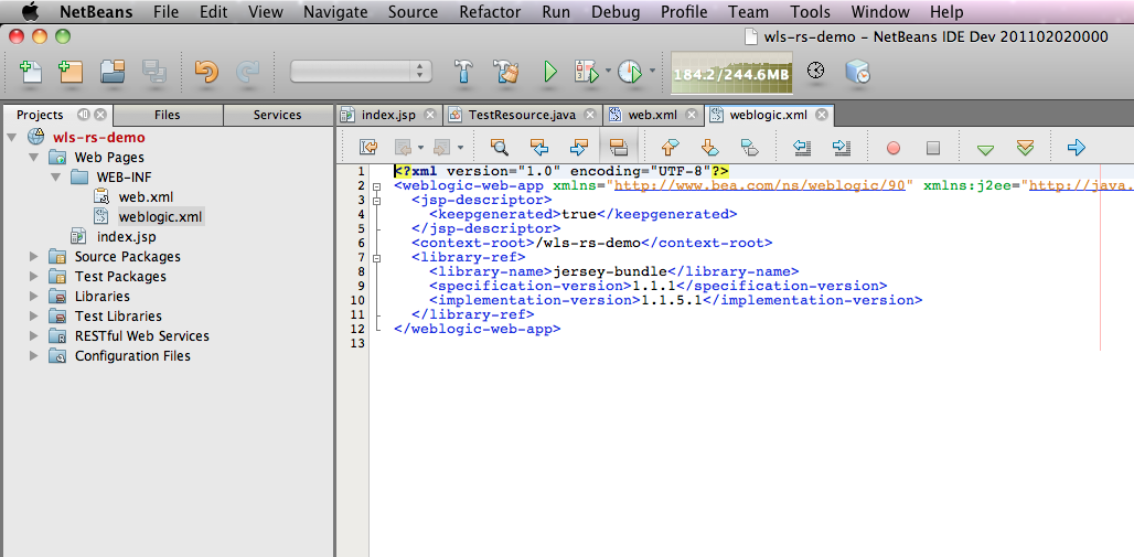 The Buttso Blathers: Using JAX-RS with WebLogic Server 10.3.4