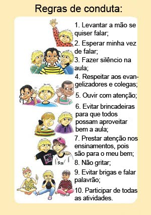 União Infantil: Regras de Conduta