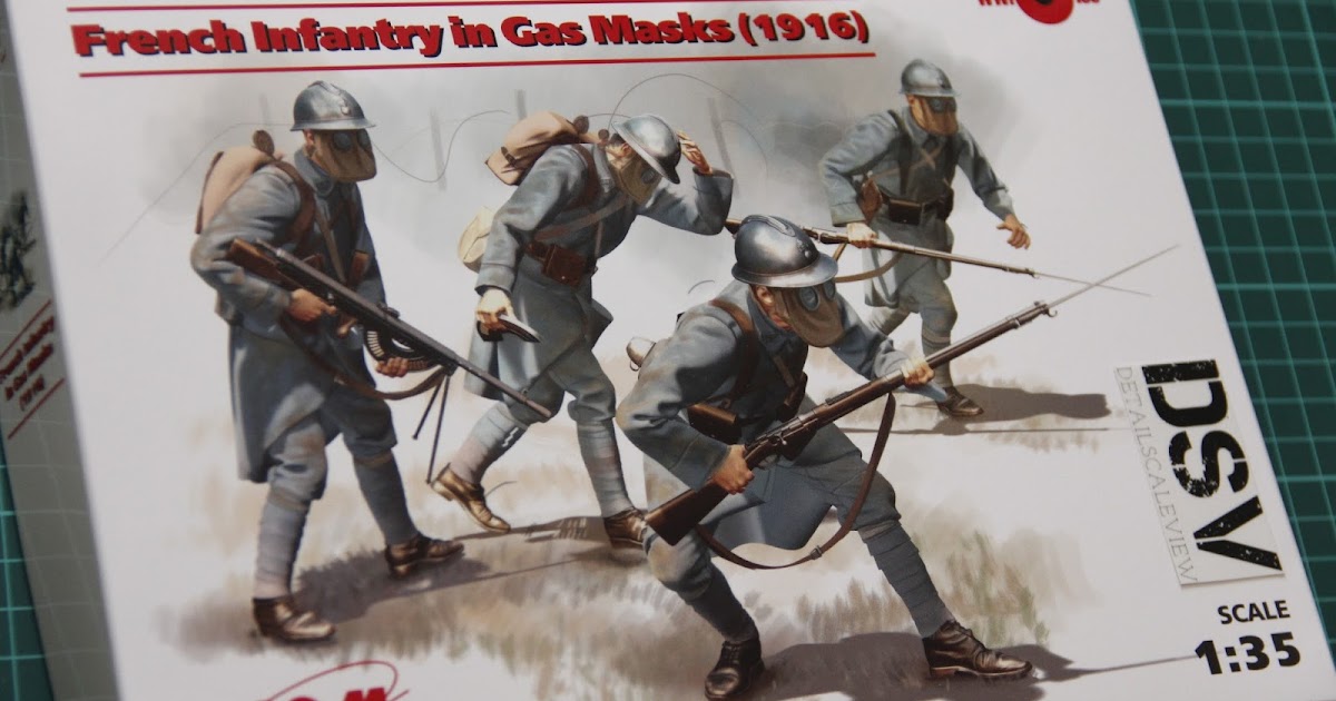 ICM 1/35 French Infantry in Gas Masks (35696) - DetailScaleView