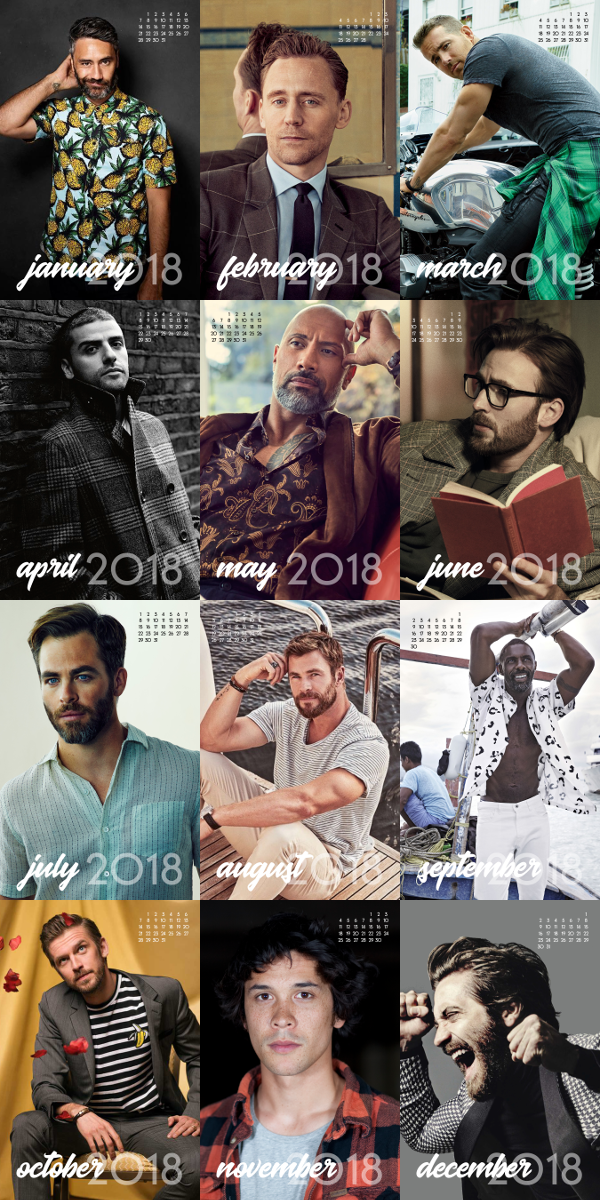 A Nerdy World: The 2018 Man Calendar