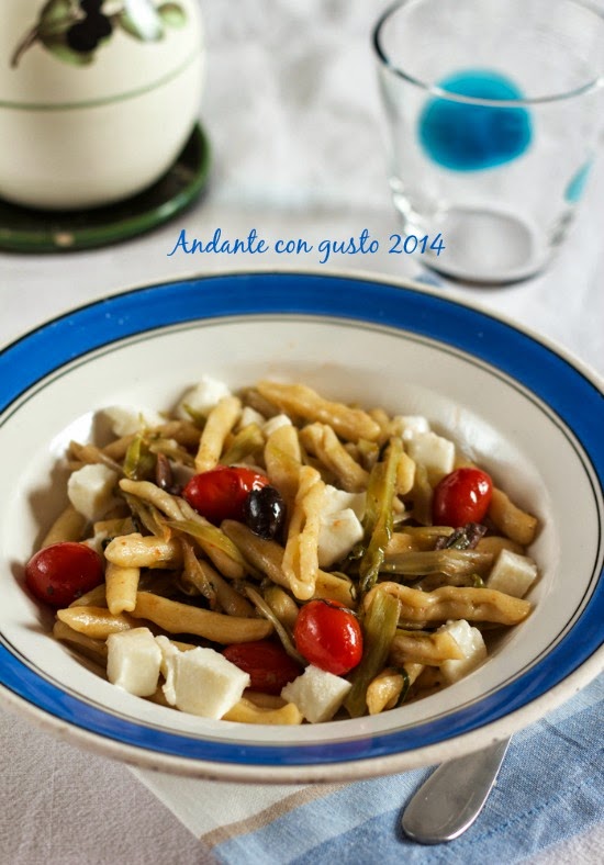 Andante con gusto: Capunti mediterranei: ancora pasta, ancora fresca.