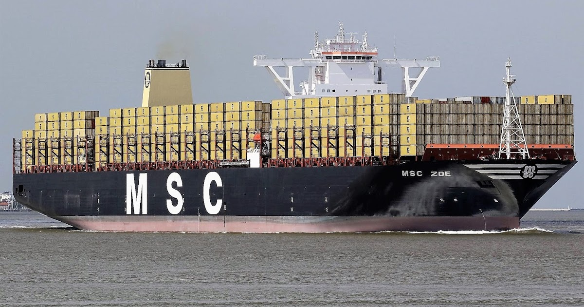 Fieggentrio: Schip: MSC ZOE, containerschip
