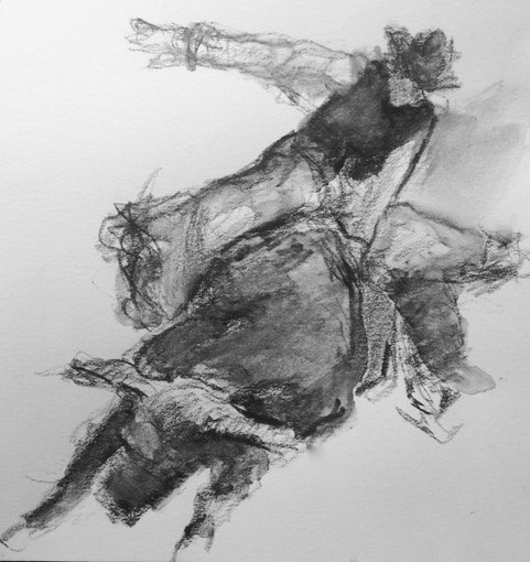 Connie Chadwell's Hackberry Street Studio: Bullrider Sketch - ink and ...