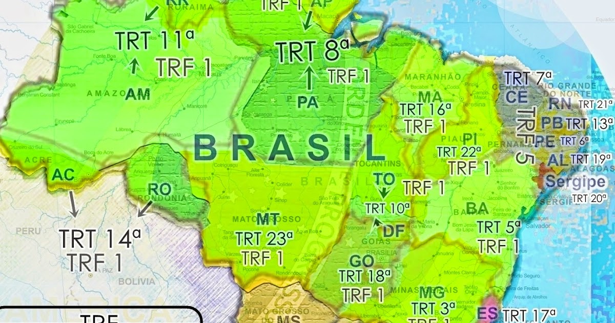 MeuKlausBlog: MAPA TRT TRF BRASIL [ ATUALIZADO 23/04/2014 ]