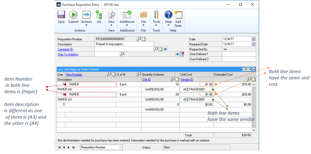 Dynamics GP Essentials: Rule of Thumb | Megring Line items when ...