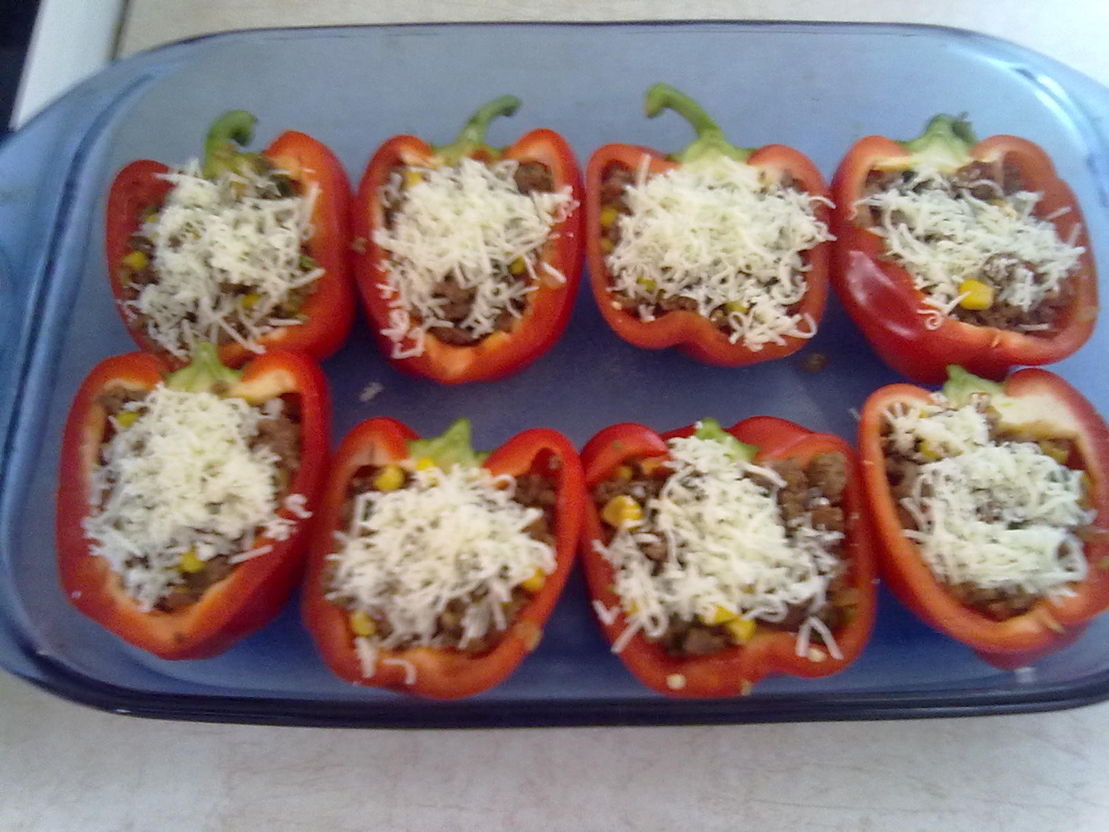 LAS RECETAS DE ANGIE: CHILES MORRONES RELLENO DE CARNE