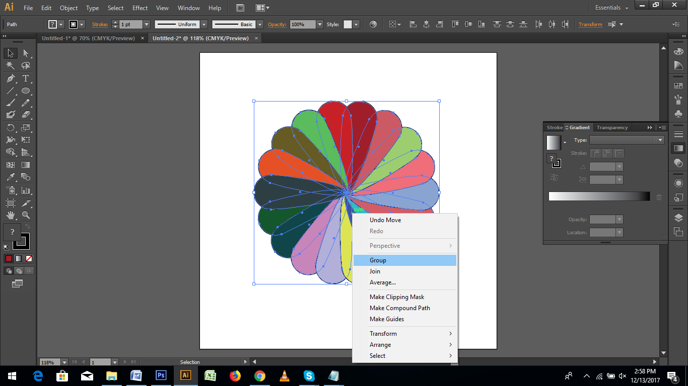 How to Repeat an Object with Illustrator using Rotate Tool - Photoshop ...