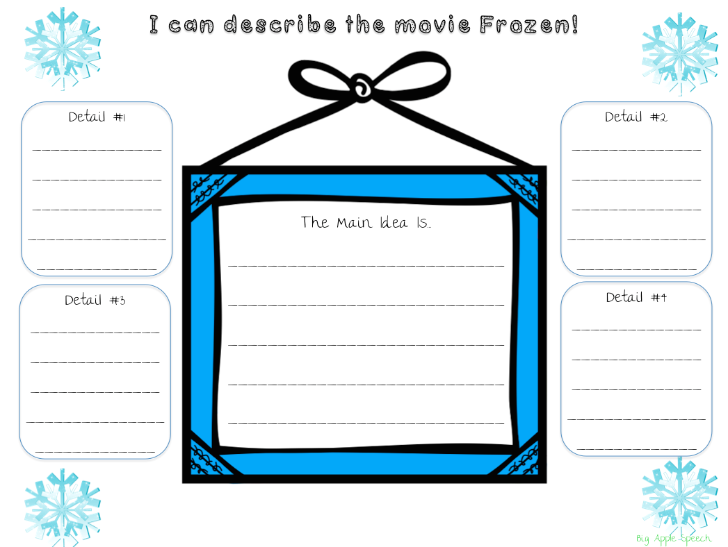 Big Apple Speech: FROZEN the Movie Activity!!