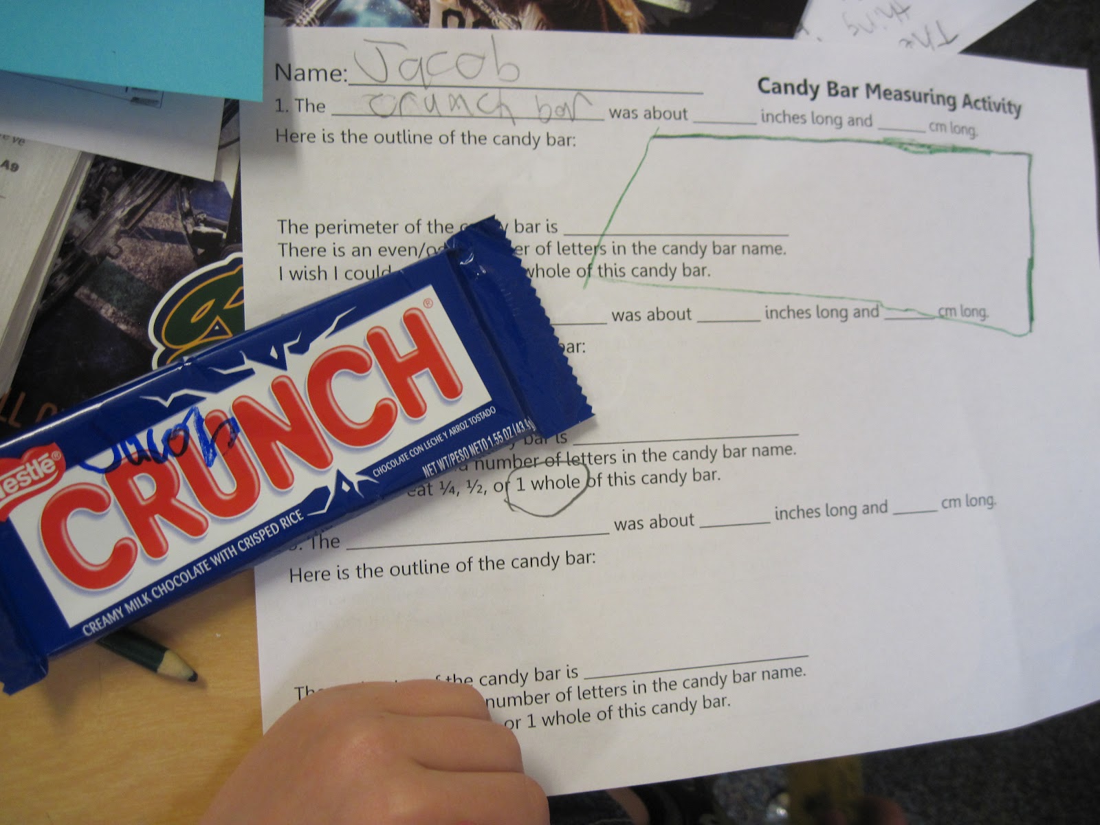 Polka-Dotty Place: Measuring Candy Bars