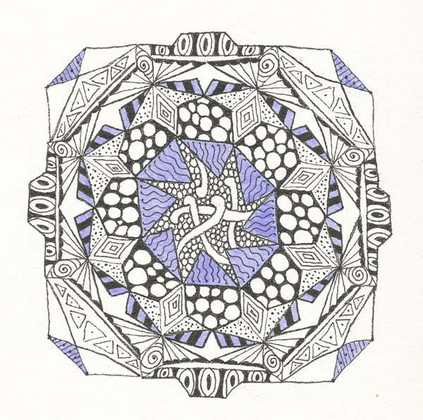 Sandra's Mixed Bag: Snowflake Zentangles