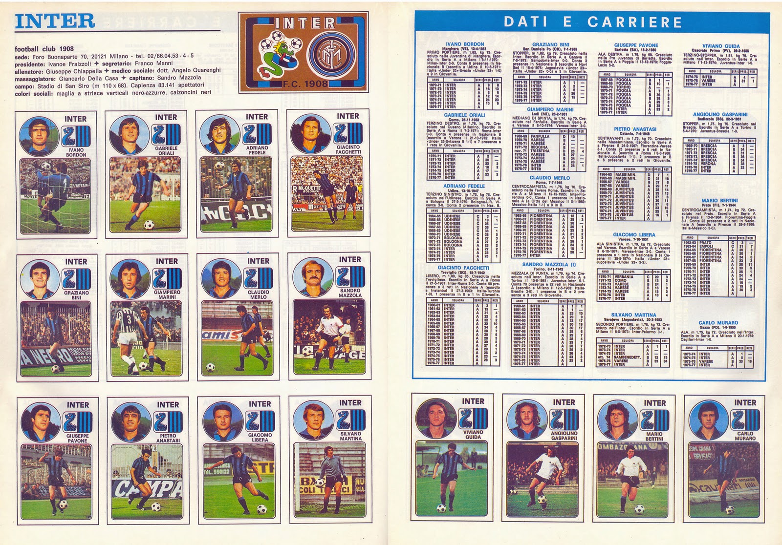 INTERNAZIONALE 1976-77. By Panini.