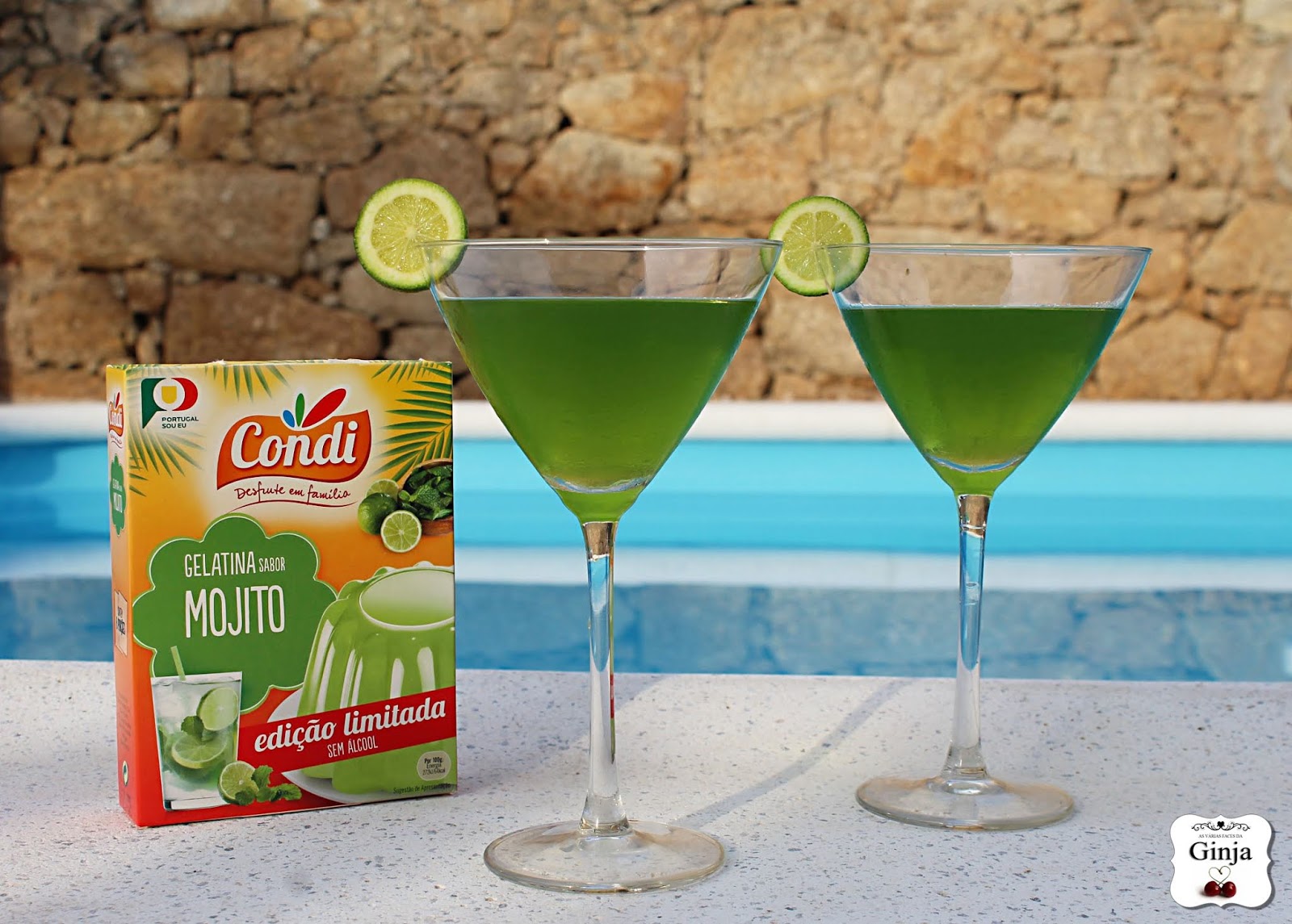 As várias faces da Ginja: Gelatina cocktail Mojito