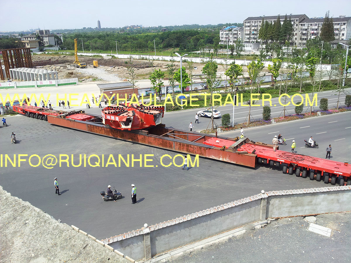 Telescopic Steerable extendable trailer : Tunnel boring machine carried ...