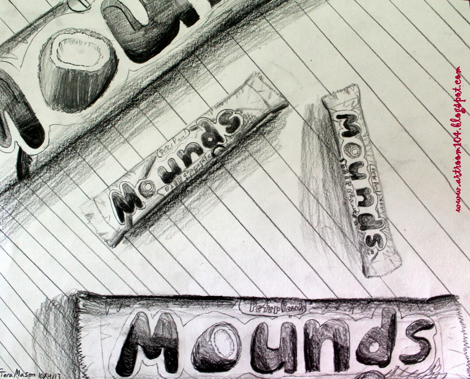 Art Room 104: Studio Art: Wrapped Food Drawing