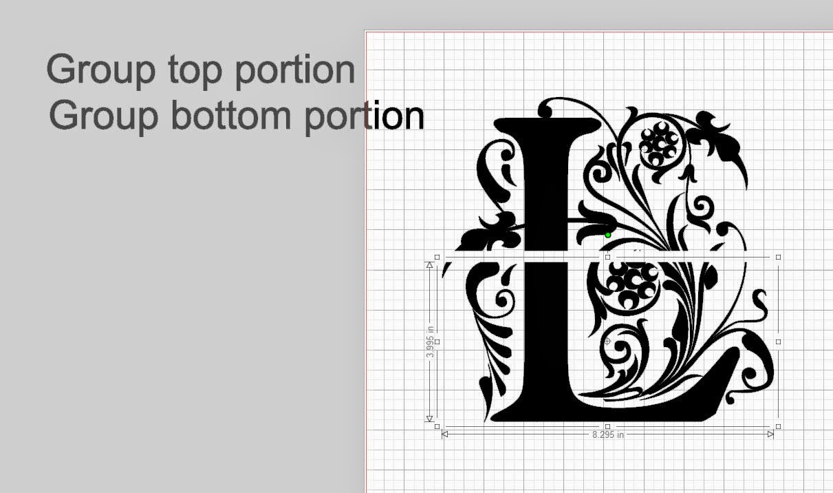 ~ Marilyn's Crafts ~: Creating a Split Letter in Silhouette