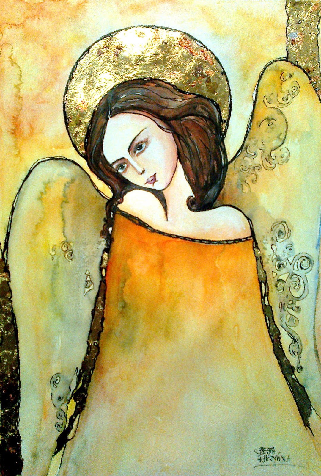 Moje malowanie... : Anioly dwa...