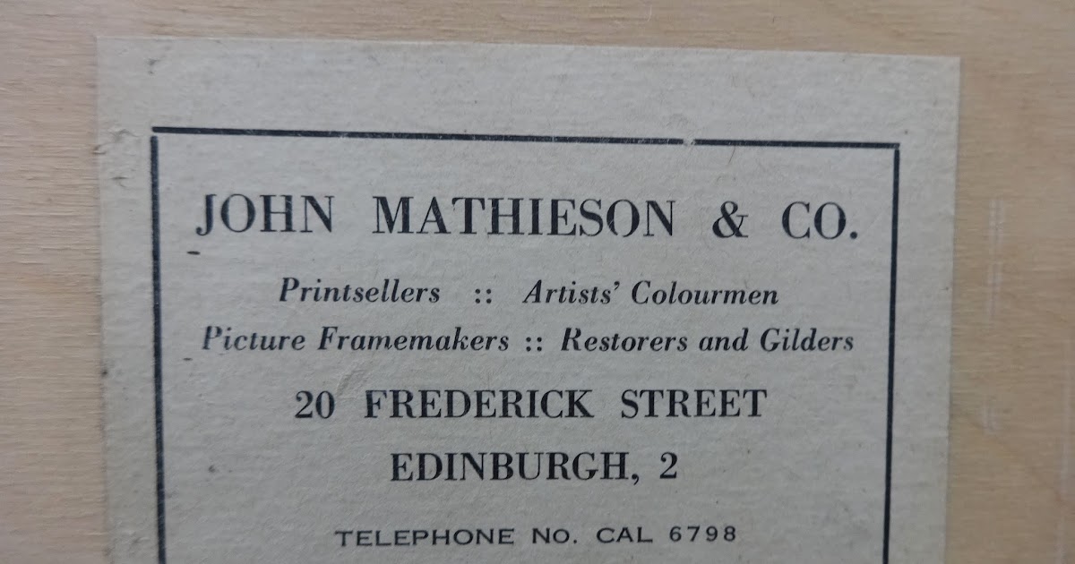 Picture Frame Labels: John Mathieson & Co.