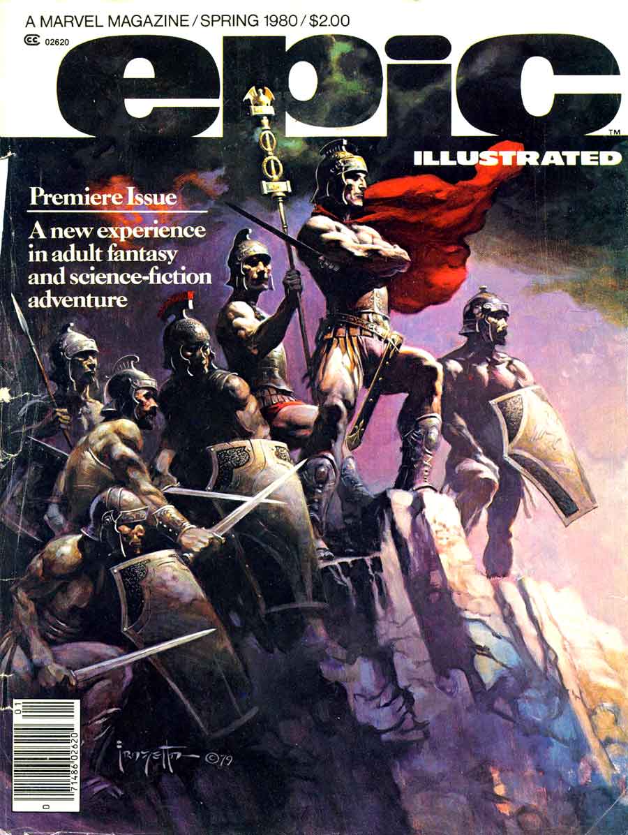 Epic Illustrated #1 - Frank Frazetta cover, Jim Starlin art + 1st issue ...