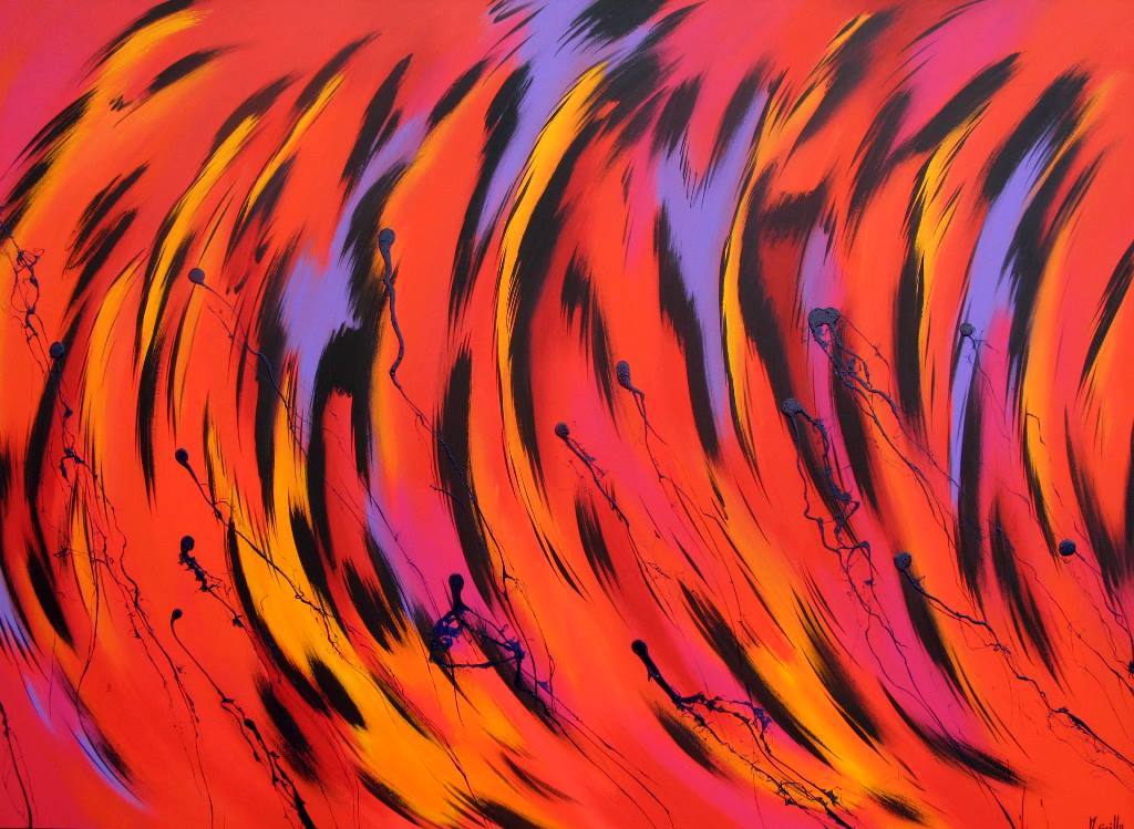 El arte es su máxima expresión : Cuadros abstractos pintados con acrílico