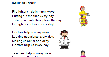 Adventures in Room 111: Spelling Poem #26: Community Helpers