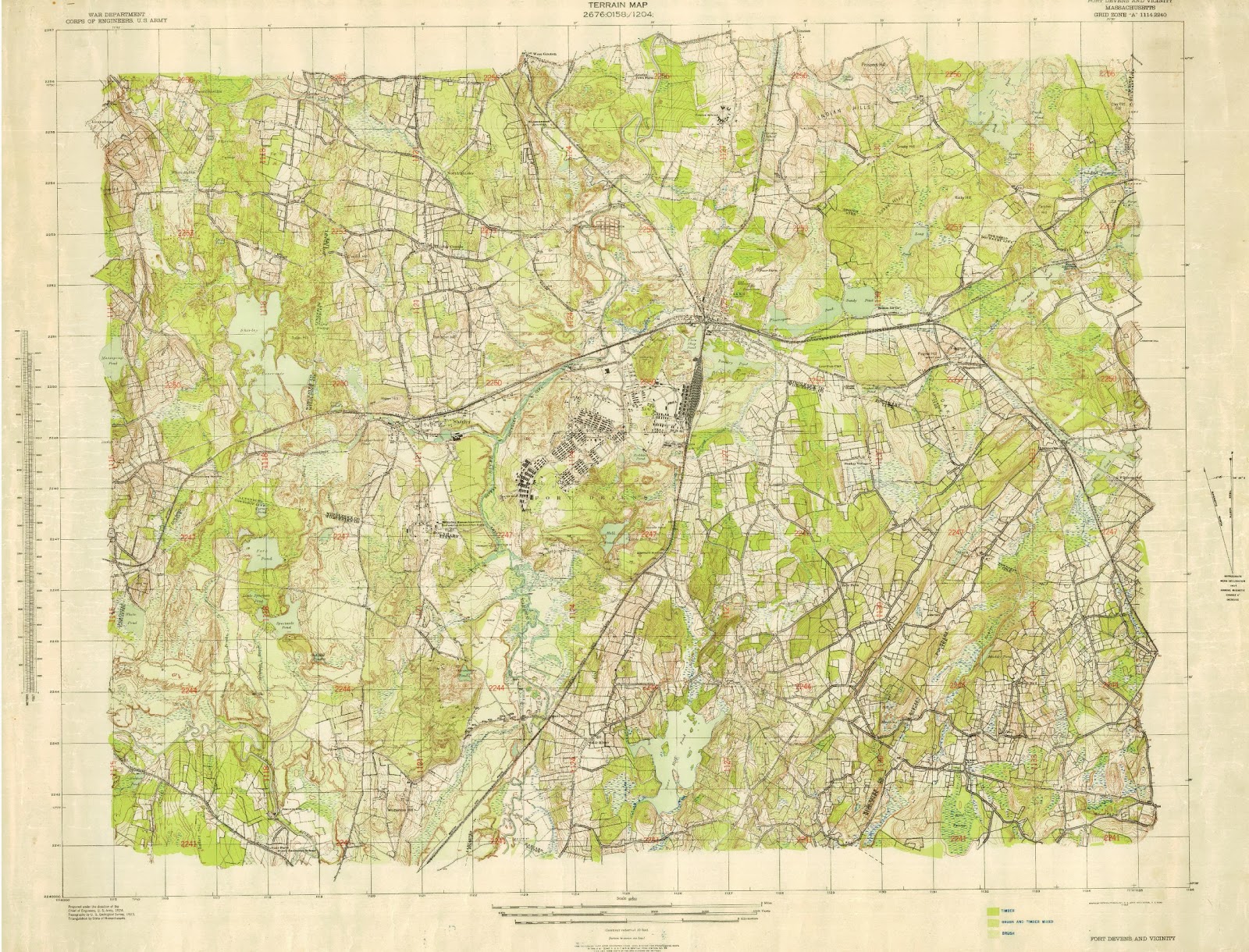 Rock Piles: Fort Devens Stone Wall Map - online