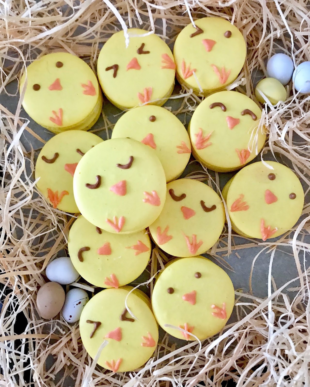 Easter Baby Chick Macarons