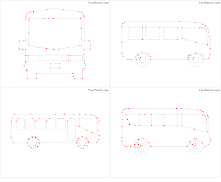 Dot to dot: Free printable Bus dot to dot drawing worksheet/activity ...