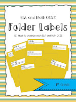 Common Core State Standards Folder Labels | Teaching With Ninjanuity