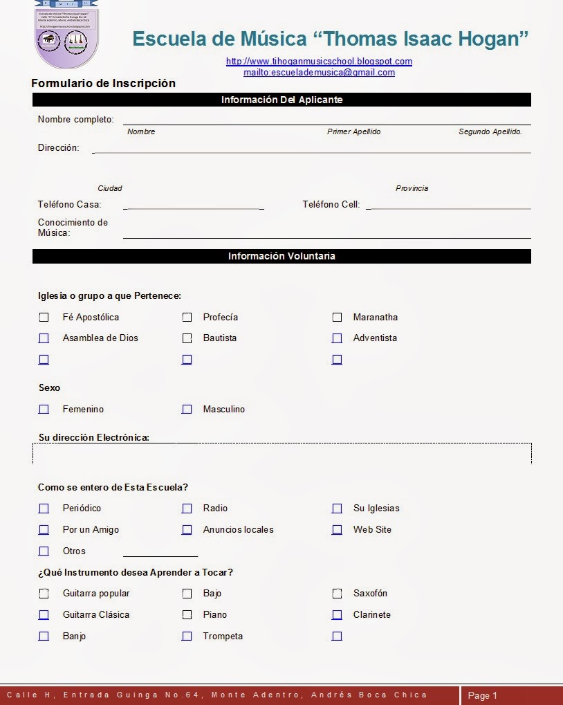 ESCUELA DE MUSICA THOMAS ISAAC HOGAN