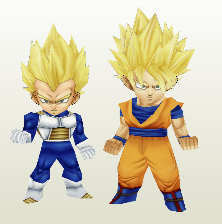 Dragon Ball - Chibi SSJ Goku Papercraft | Papercraft Paradise ...