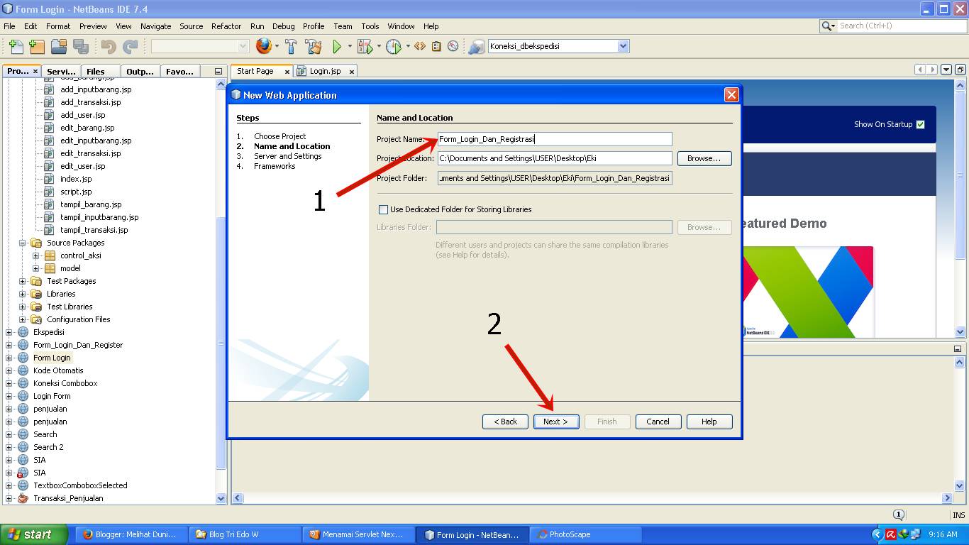 Form Login Dan Registrasi User Menggunakan Java NetBeans IDE 7.4 Dengan ...