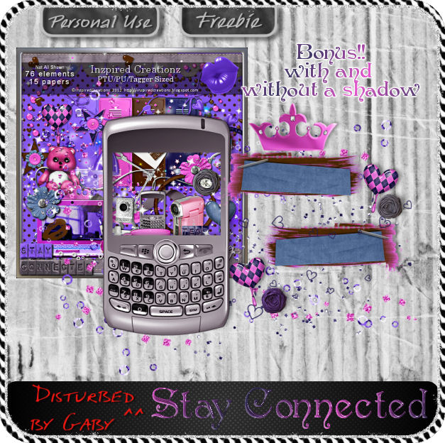 Disturbed PSP tutorials: Freebie Clusters: Stay Connected