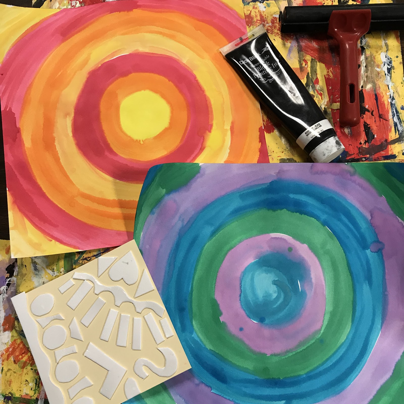Elements of the Art Room: 4th grade Collagraph printmaking