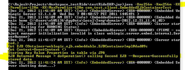 Let's Learn Together: Part 1: Embedded EJB Container Using Weblogic Server