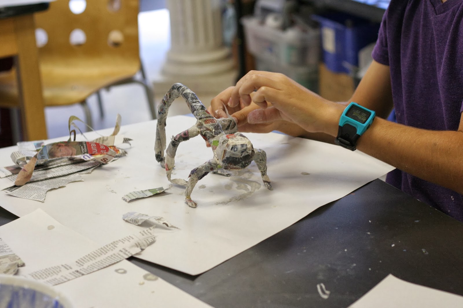 Grauer Art: Alebrije paper mache, 7th Grade Art